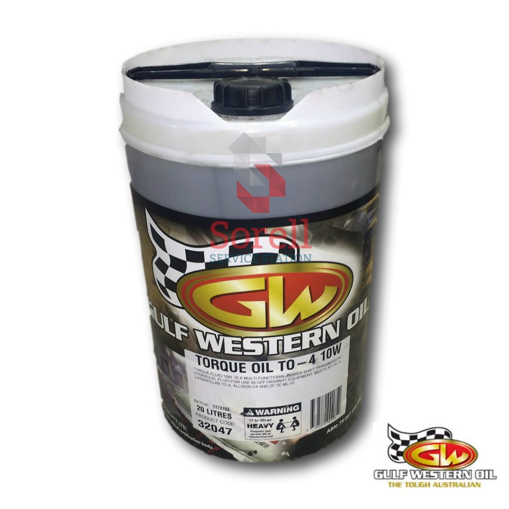 Gulf Western Torque Oil 10W 20L - Ampol Sorell Service Station