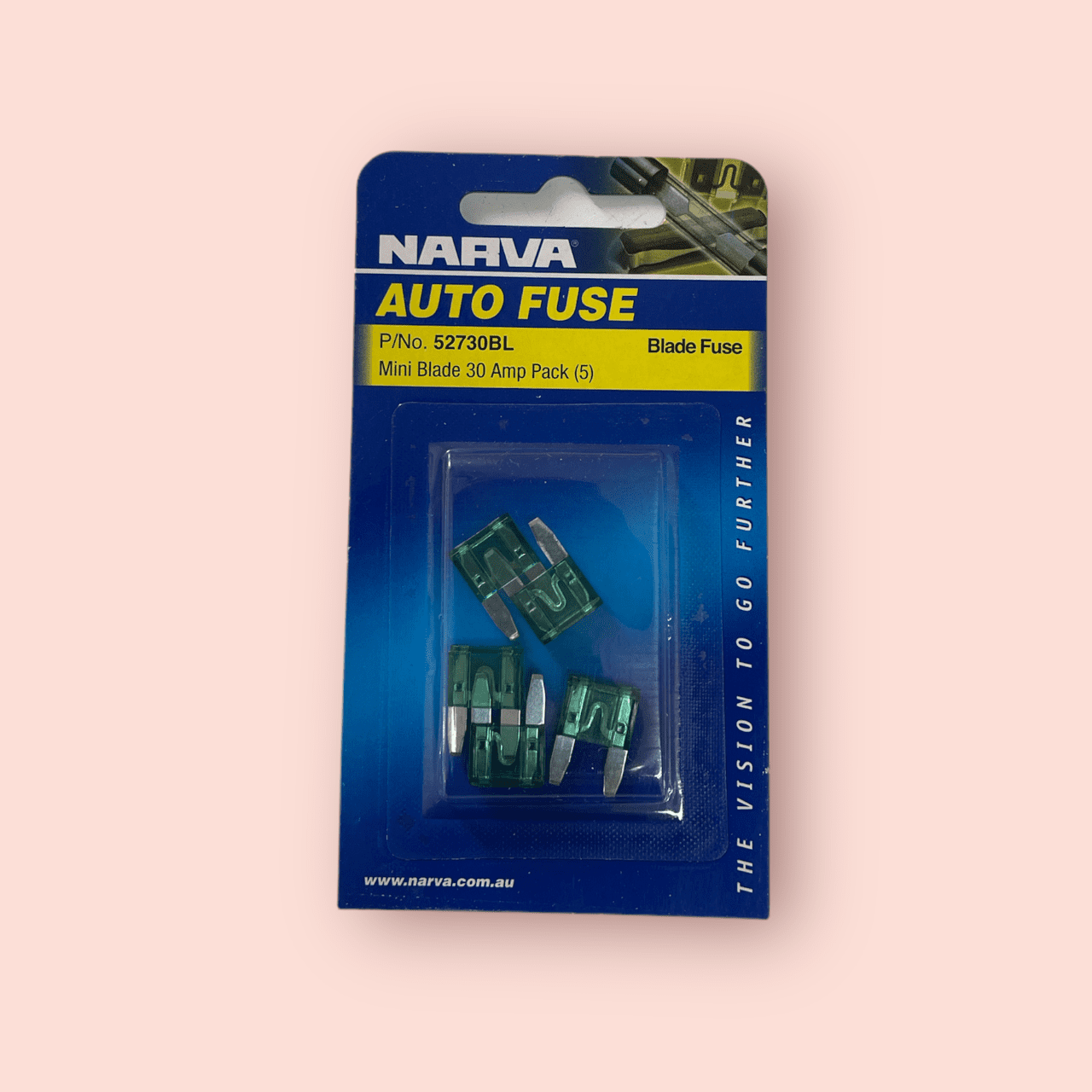 Narva 30 Amp Green Mini Blade Fuse (5) - Ampol Sorell Service Station