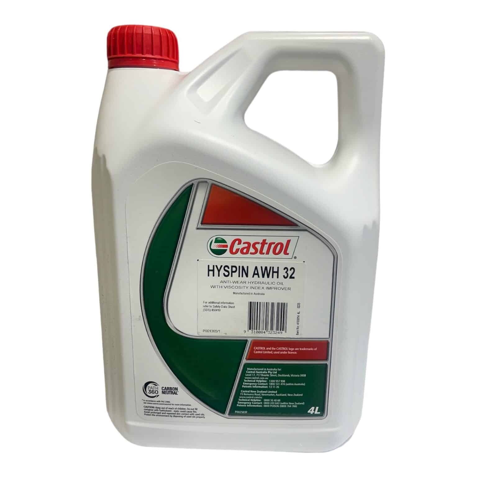 Castrol Hyspin AWH 32 4L - Ampol Sorell Service Station