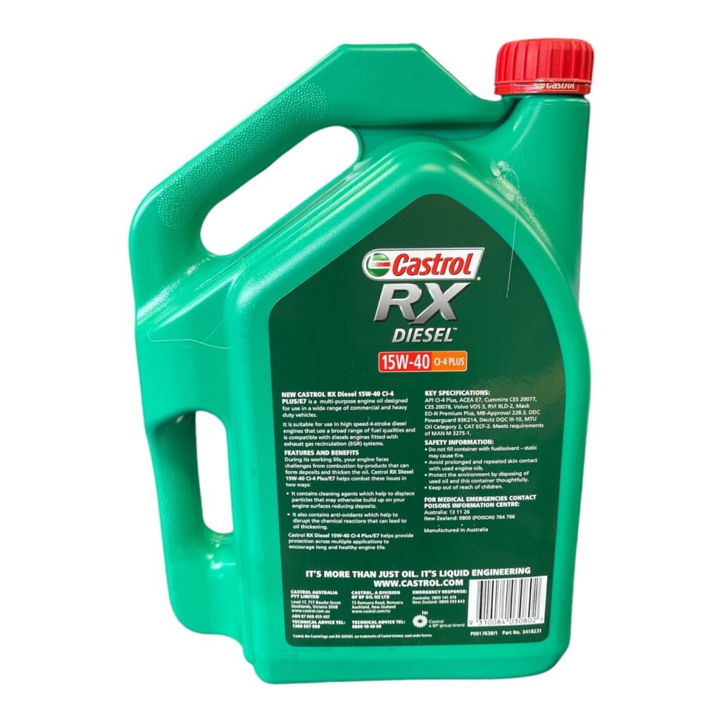 Castrol RX Diesel 15W40 CI-4/E7 Plus 5L - Ampol Sorell Service Station